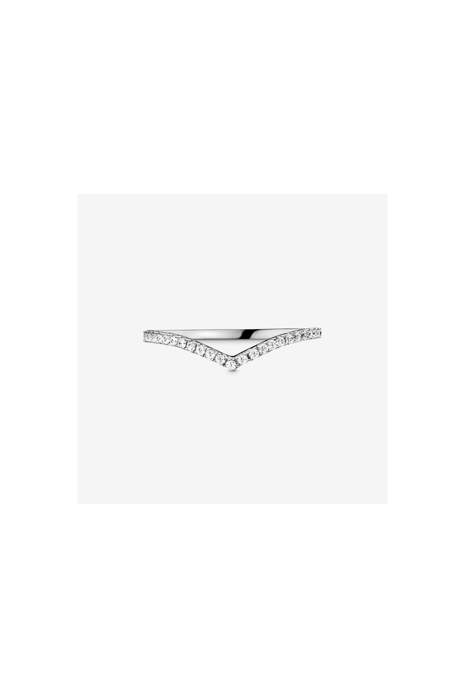 PANDORA Sparkling Wishbone Ring/196316CZ-50