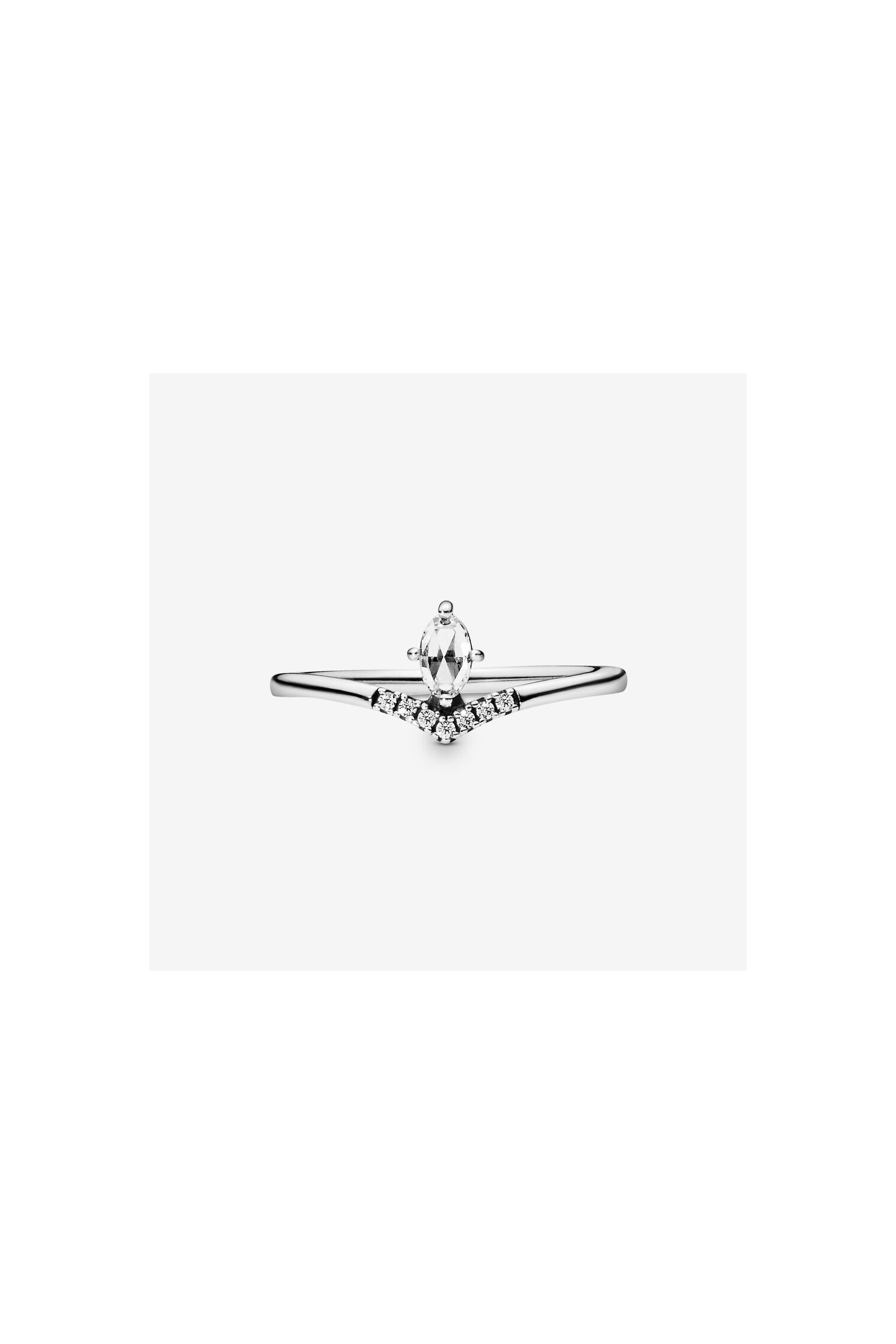 PANDORA Classic Wishbone Ring 197790CZ 58