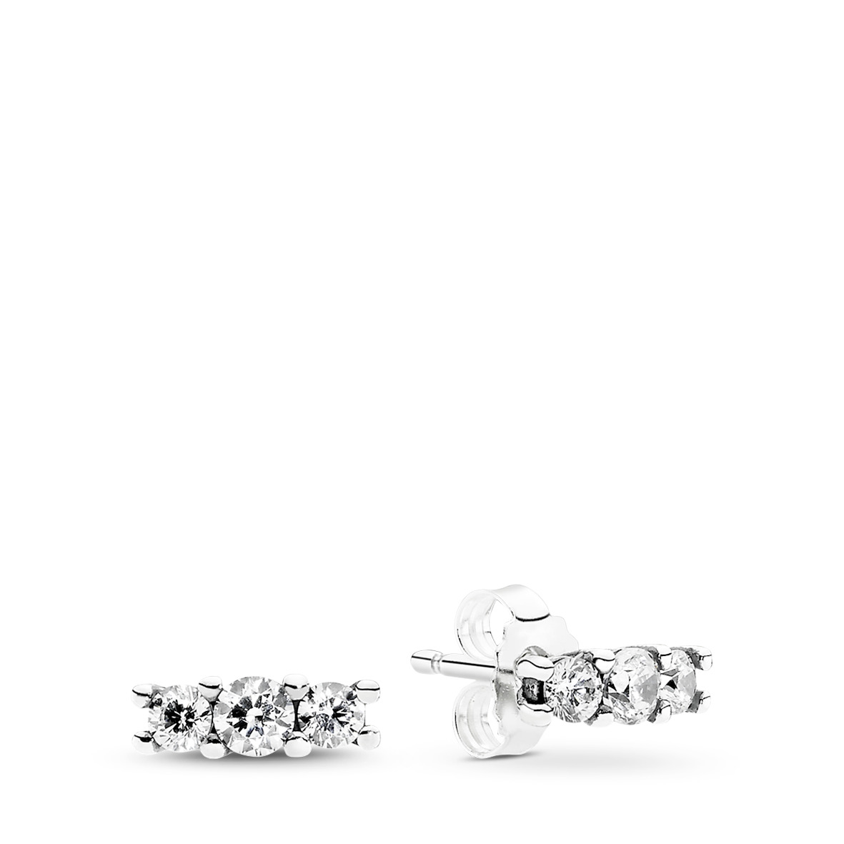 Buy PANDORA - PANDORA Moments Silver Earring/ 290725CZ | Time.am
